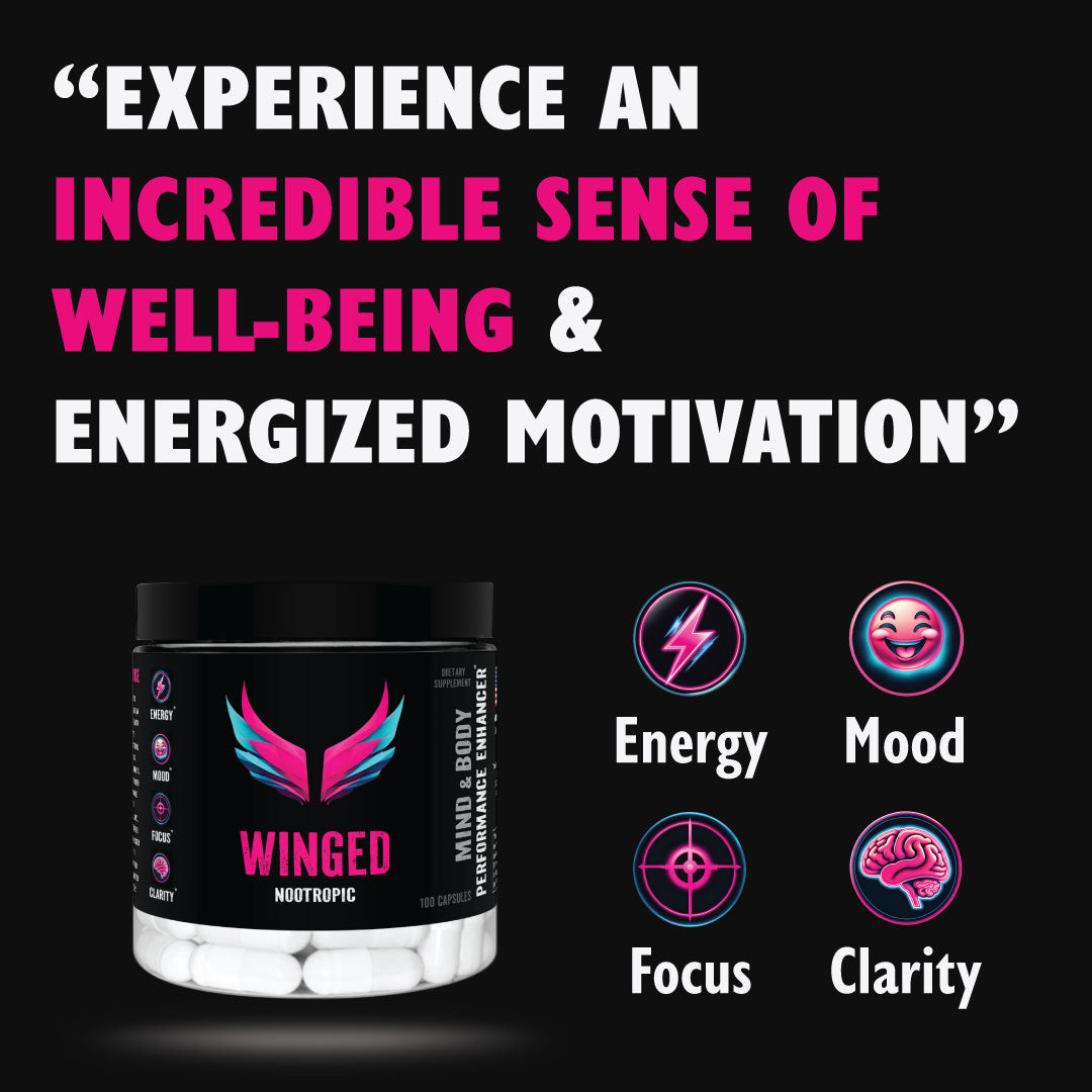 WINGED Nootropic - Best Energy, Mood, Focus, and Clarity Supplement ...