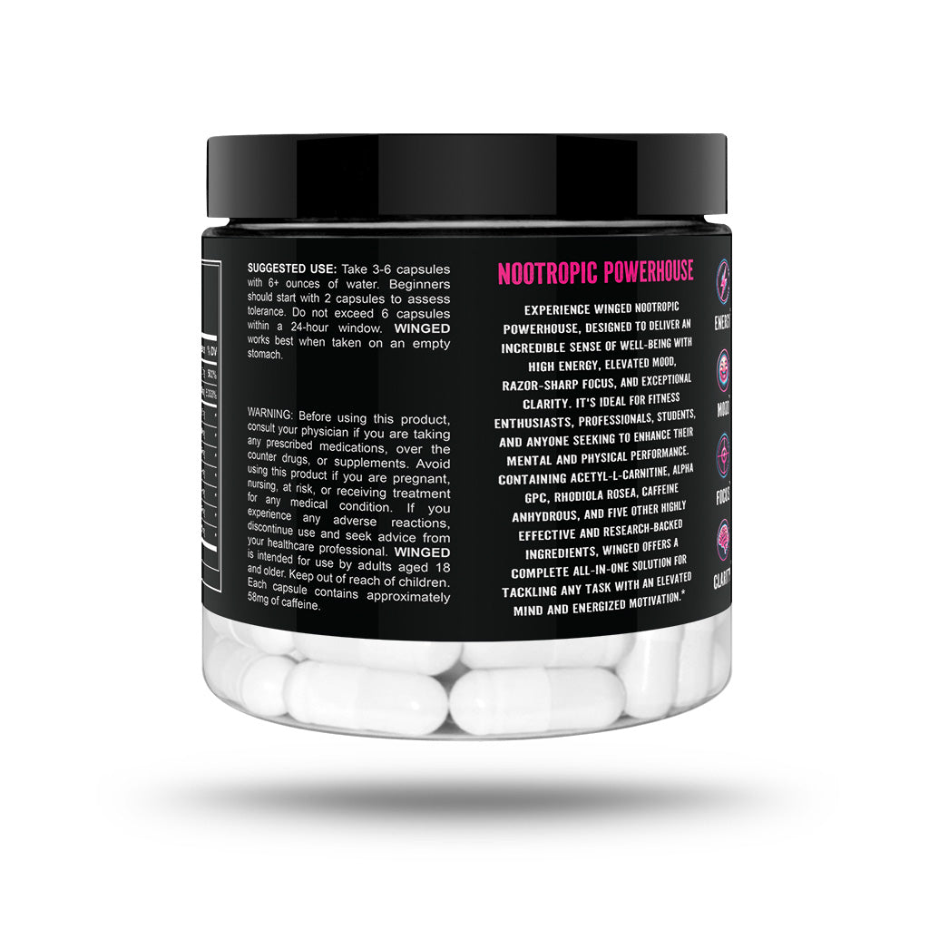 WINGED Nootropic - Best Energy, Mood, Focus, and Clarity Supplement ...