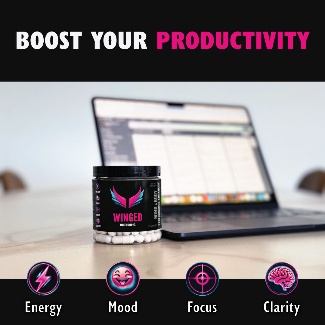 WINGED Nootropic - Best Energy, Mood, Focus, and Clarity Supplement ...